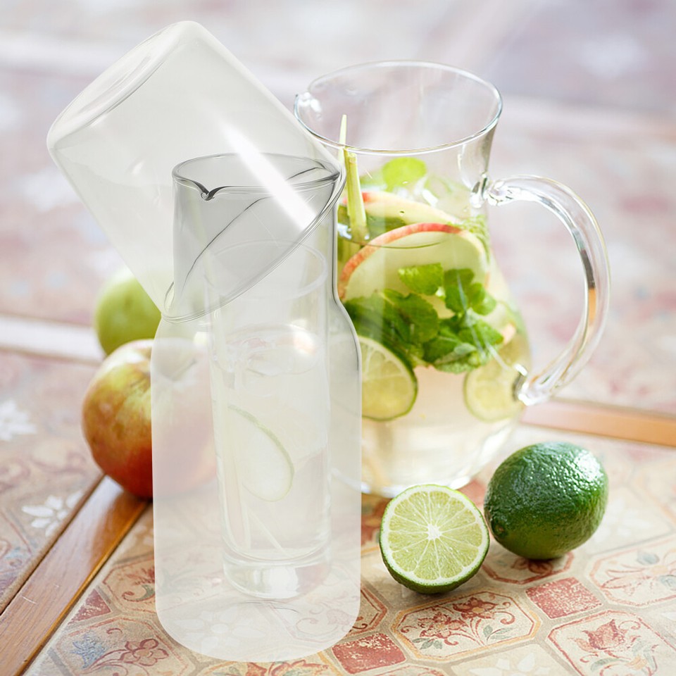 Glass Drinking Cup Water Pitcher Cup Set Bedside Water Bottle | eBay