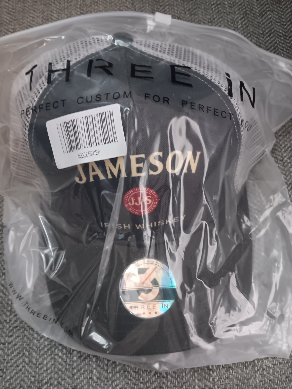 jameson irish whisky new snap back trucker/baseball hats dark gray