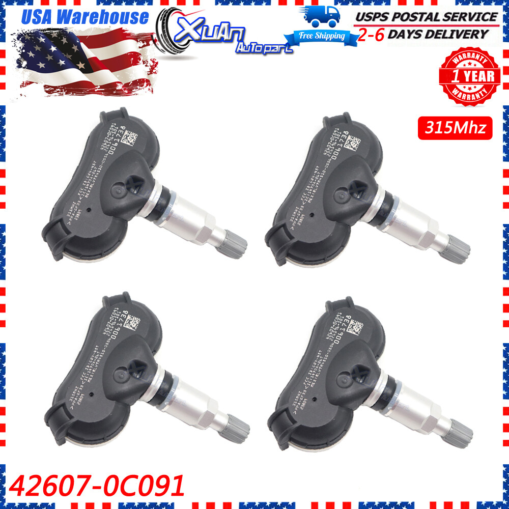 4x 42607-0C091 New TIRE PRESSURE SENSOR TPMS for Toyota Tundra Sequoia ...