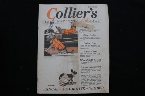 1919 JAN 4 COLLIER'S MAGAZINE - ANNUAL AUTOMOTIVE NUMBER COVER - E ...