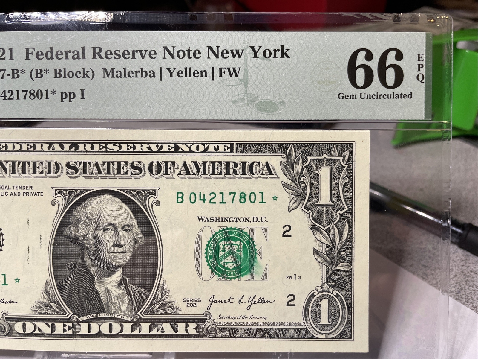 😎 NEW 2021 ⭐️ STAR NOTE $1 DOLLAR BILL ( NEW YORK “B” ) PMG 66 EPQ | eBay