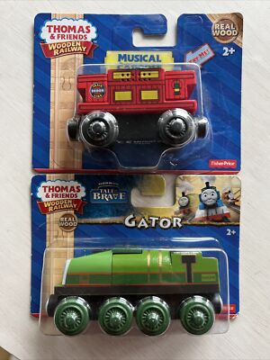 Thomas & Friends Wooden Train - Gator & Musical Caboose (Fisher Price ...
