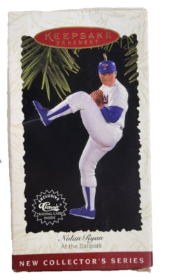 1996 Hallmark Keepsake Ornament Nolan Ryan At the Ballpark #1 Baseball ...