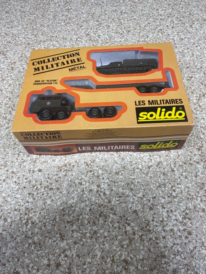 SOLIDO Army Military Set T12 Tank Transporter & AMX 30 Pluton 1/50 ...