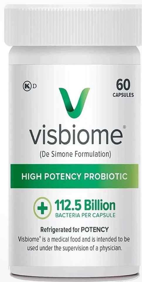 2 Visbiome High Potency Probiotic 112.5 Billion 60 Capsule each ...