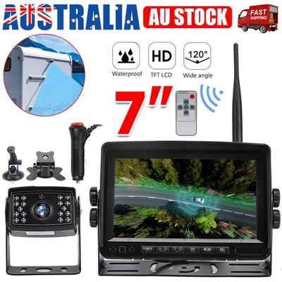 7" HD LCD Monitor 12V/24V Car Reversing Reverse Camera For Caravan ...