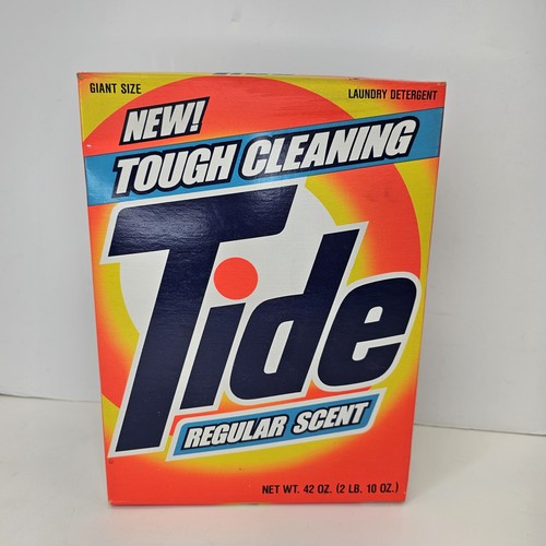 TIDE Regular Scent Laundry Detergent 17oz Unopened Full Box 1980's ...
