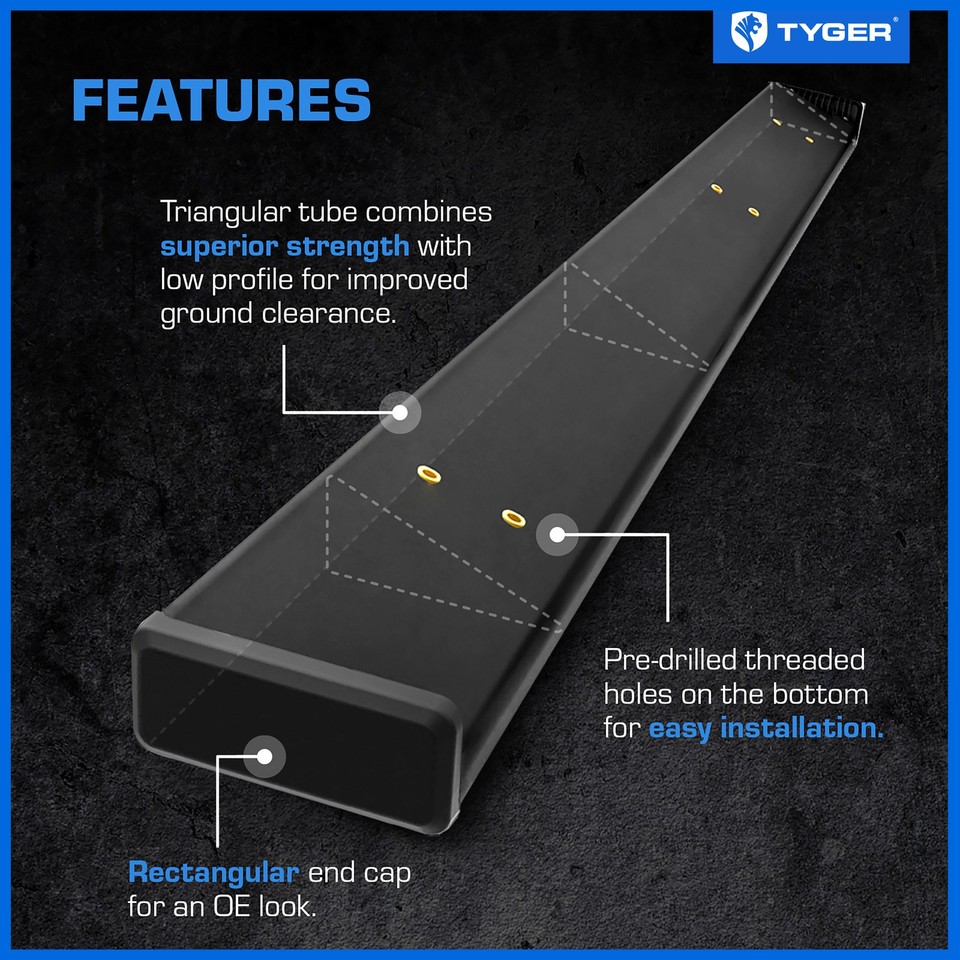 TYGER 6" Riser Running Boards for 2005-2023 Toyota Tacoma Double Cab | eBay