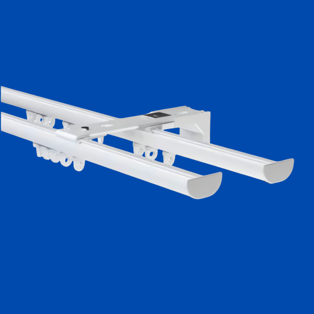 DOUBLE METAL CURTAIN TRACK DISCRETE WALL FIX 132-170mm GLIDE RAIL FOR ...