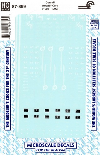 HO Scale Microscale 87-899 Conrail CR "Quality" Coal Hoppers Decal Set ...