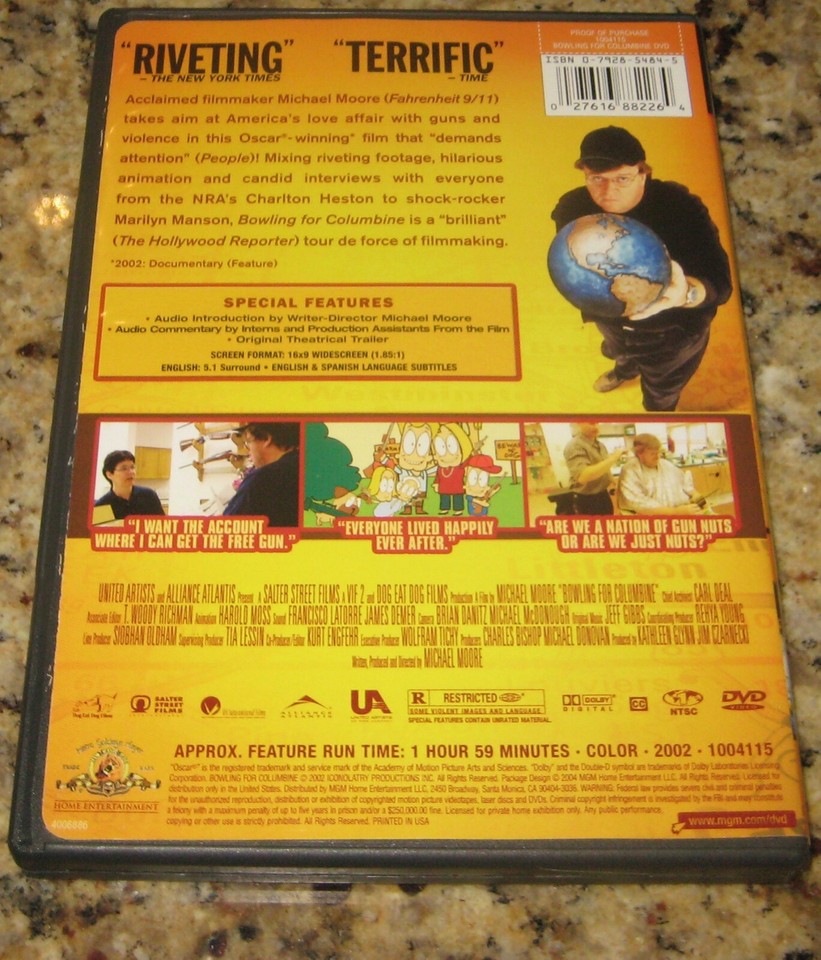 Bowling for Columbine (DVD, 2003) Michael Moore | eBay