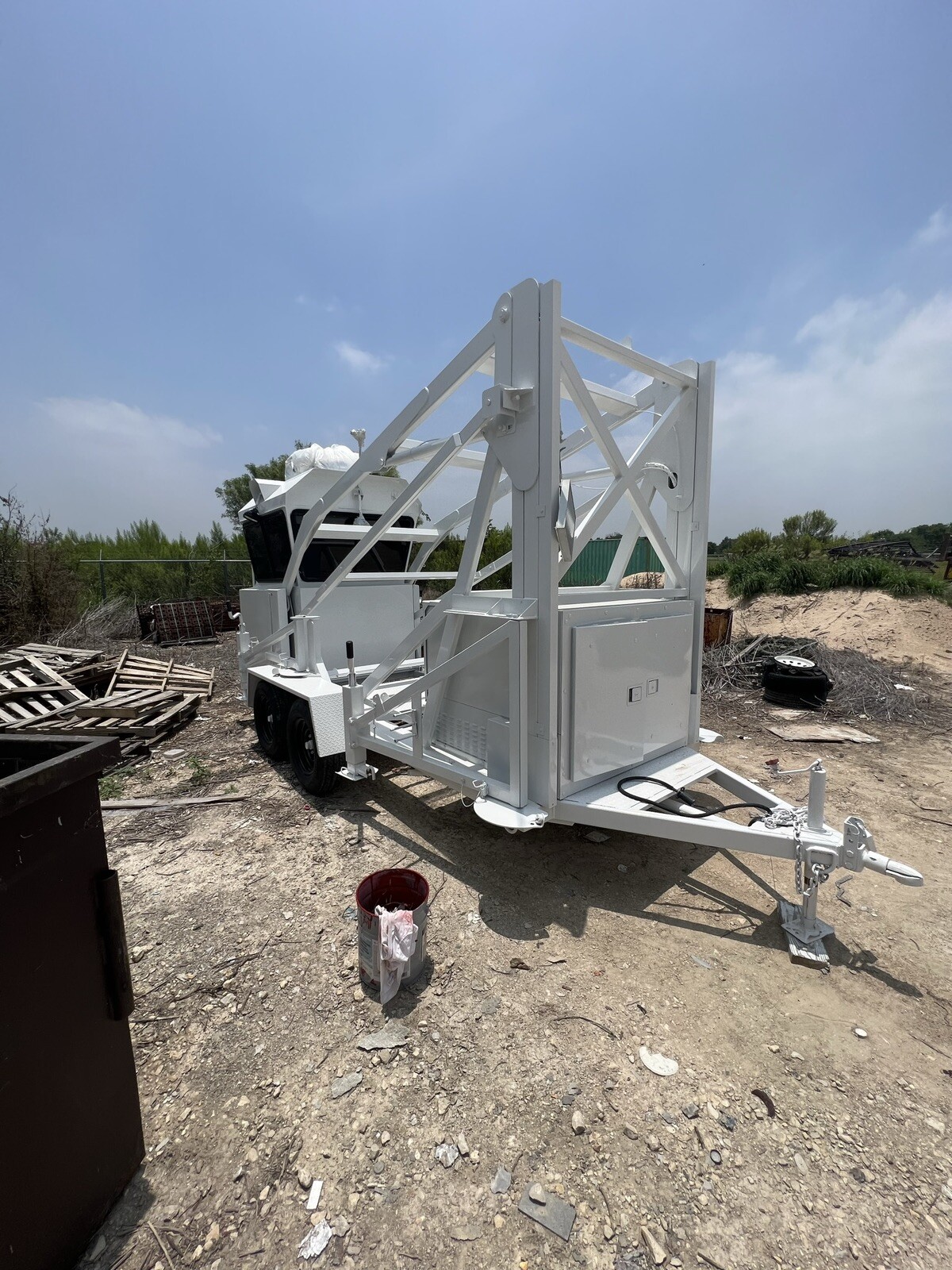 2008 Skywatch Mobile Surveillance Tower Trailer Security Parking Lot ...