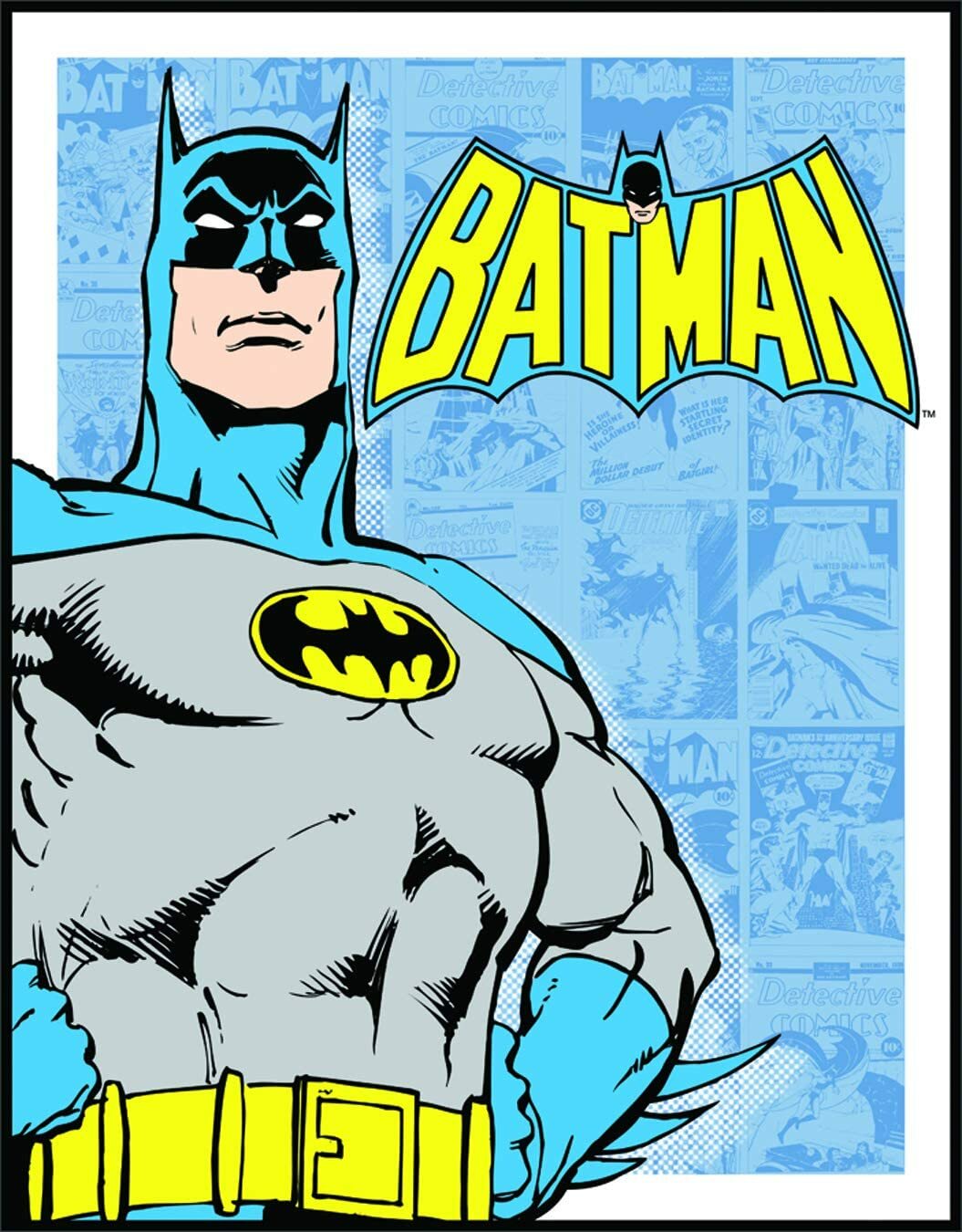 DC Comics Batman Retro Figure Comic Art Panel Tin Sign POSTER NEW ...