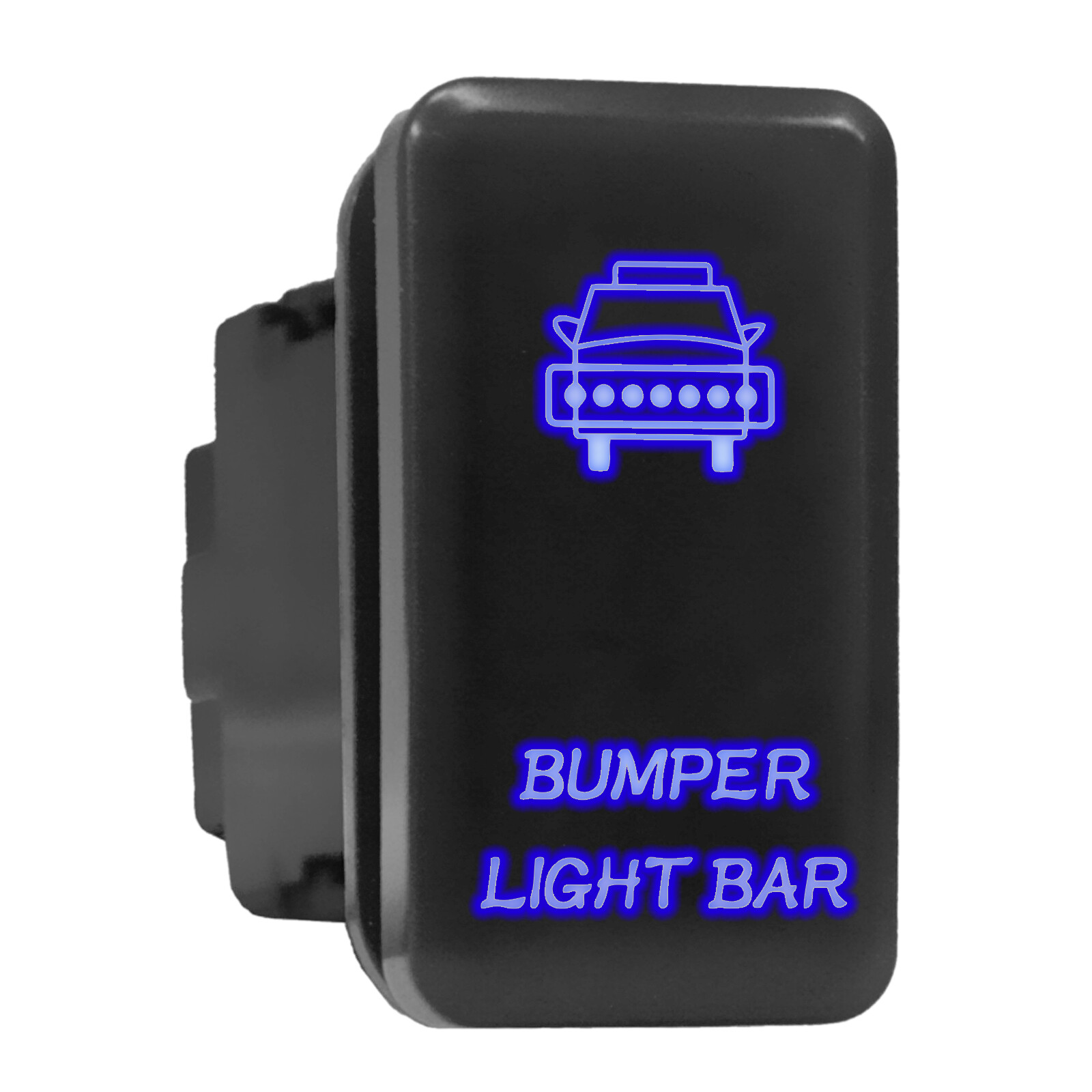BUMPER LIGHT BAR Blue Backlit Switch Tall Push Button 1.54"x 0.83" (Fit ...