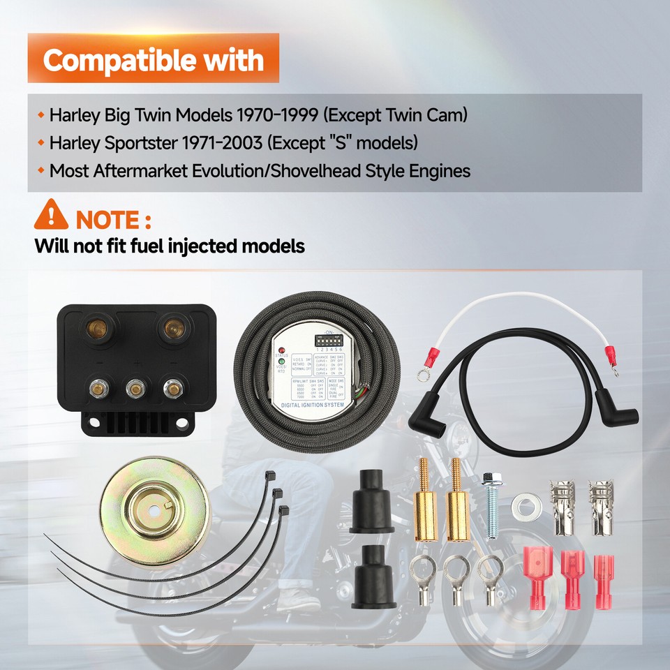 NEW 53-660 Ultima Single Fire Programmable Ignition Kit For Harley Big ...