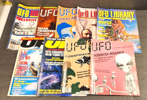 LOT OF 9 VINTAGE 90'S UFO MAGAZINES CONSPIRACY-COVER-UP-OCCULT IN GOOD ...