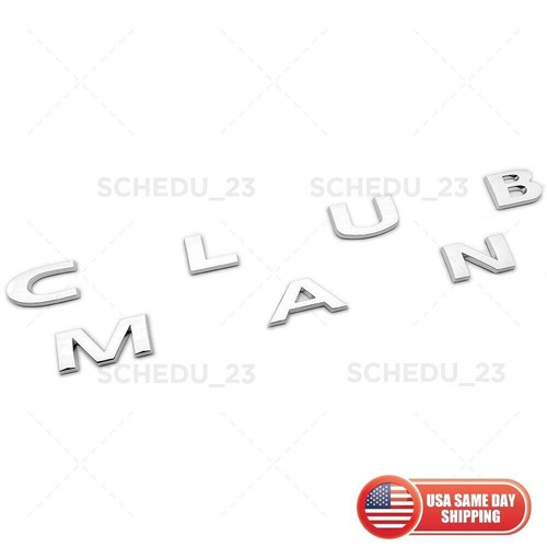 MINI Cooper F54 CLUBMAN Rear Tailgate Badge Emblem Lettering Set Chrome ...