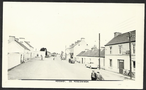 ROOSKEY, Co.Roscommon, Ireland. Post Office (on right), VW Beetle ...