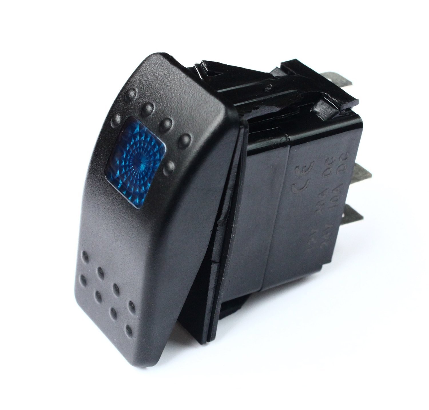 Waterproof Blue LED Rocker Switch With Light On/Off Boat Marine | eBay