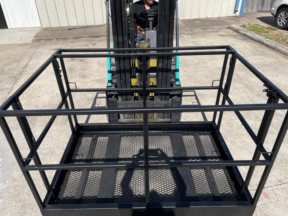 USA Attachments 4' x 6' Mesh Telehandler Work Platform, Man Safety ...