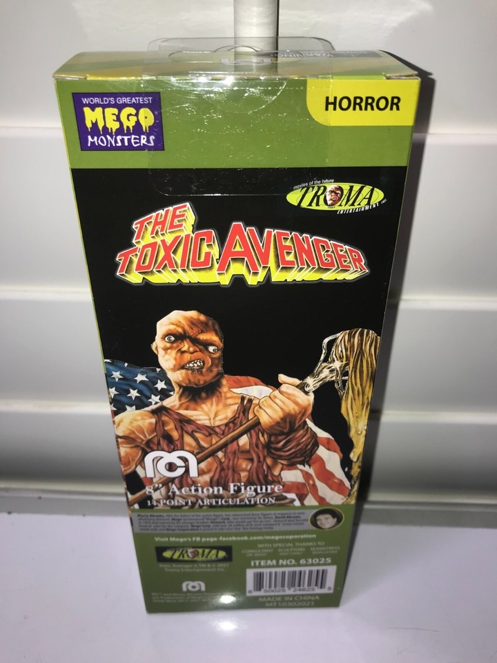 MEGO Horror Monsters The Toxic Avenger Toxie 8" Action Figure BRAND NEW ...