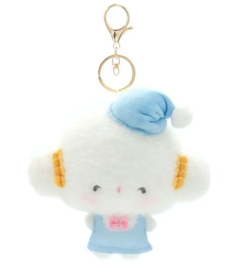 New Sanrio Cogimyun Smile Sheep Blue Hat Plush Key Charm Kogimyun Ring ...
