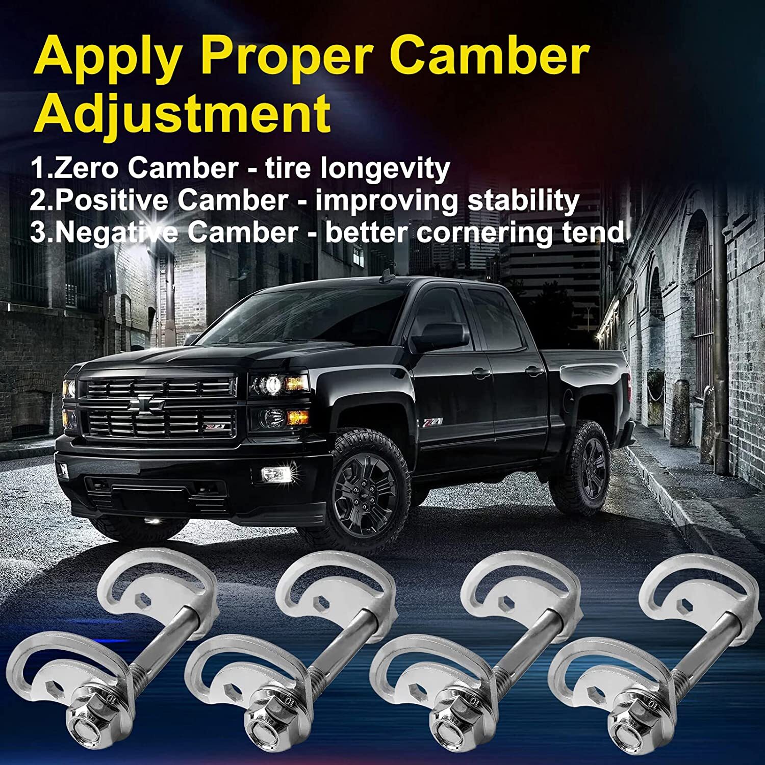 2PCS Control Arm Alignment Camber Bolt Kit For 01-10 Chevrolet ...