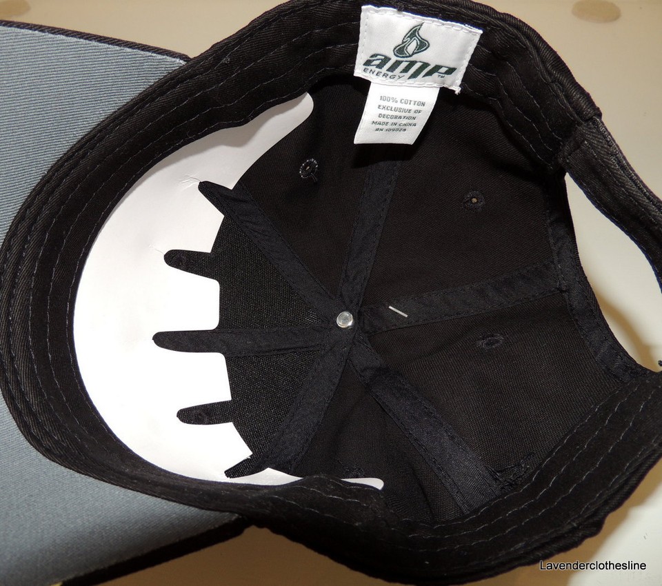 Amp Energy Drink Racing Adjustable Ball Cap Hat NEW Black & Green RARE ...