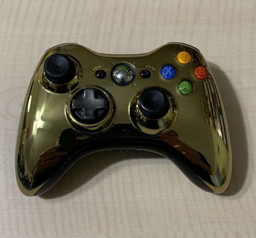 Xbox 360 OEM Wireless Controller Gold Chrome Chroma Official Genuine ...