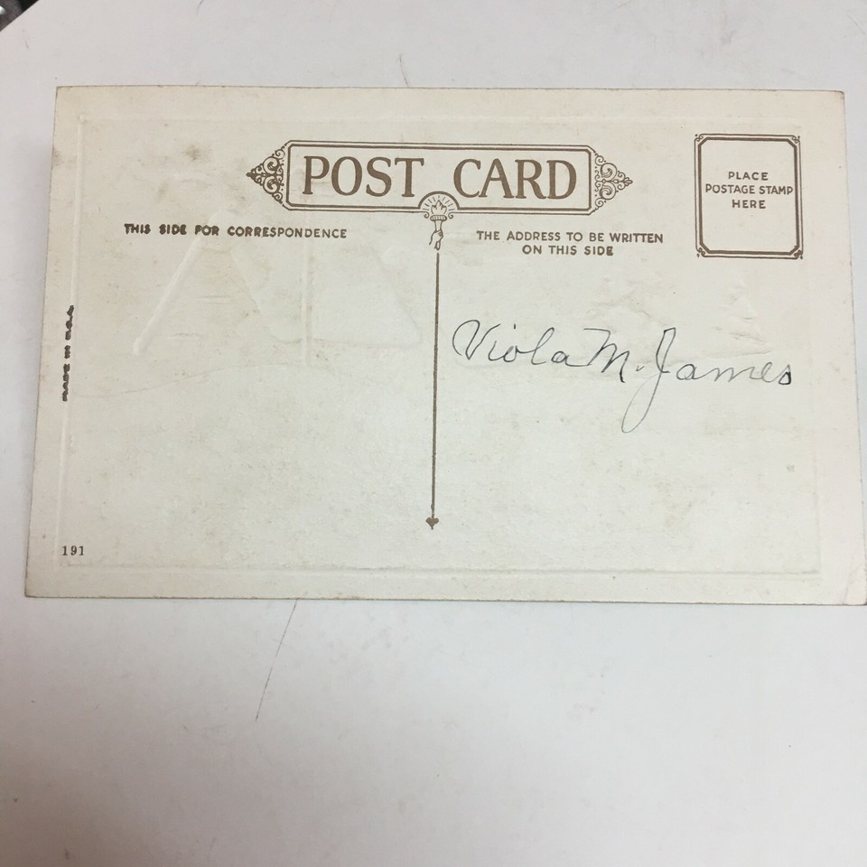 Antique A Christmas Wish Divided Embossed Postcard Made in USA 191 Snow ...