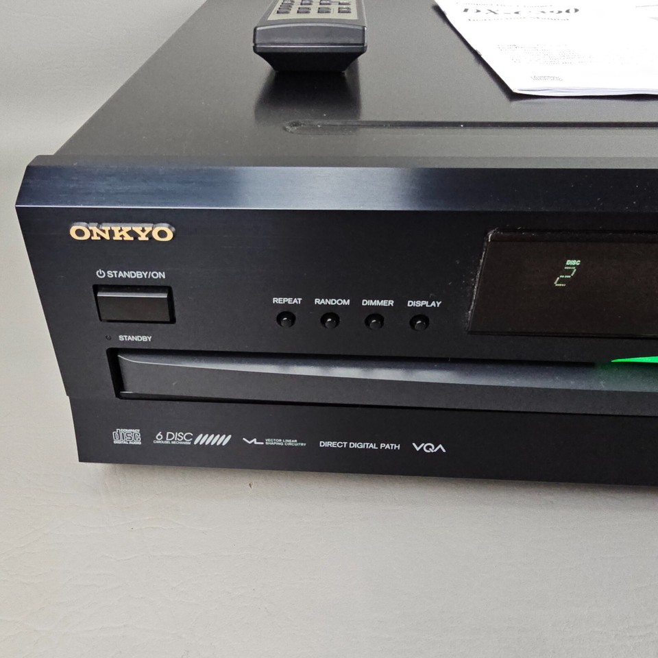 Onkyo 6 Disc CD Changer Player DX-C390 Black w/ Remote Tested Works ...