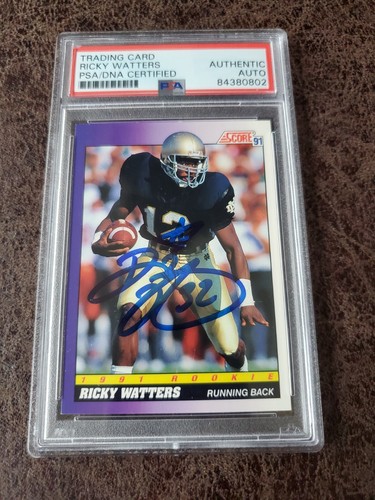1991 Score rookie Ricky Watters #575 - PSA/DNA Certified - Eagles ...