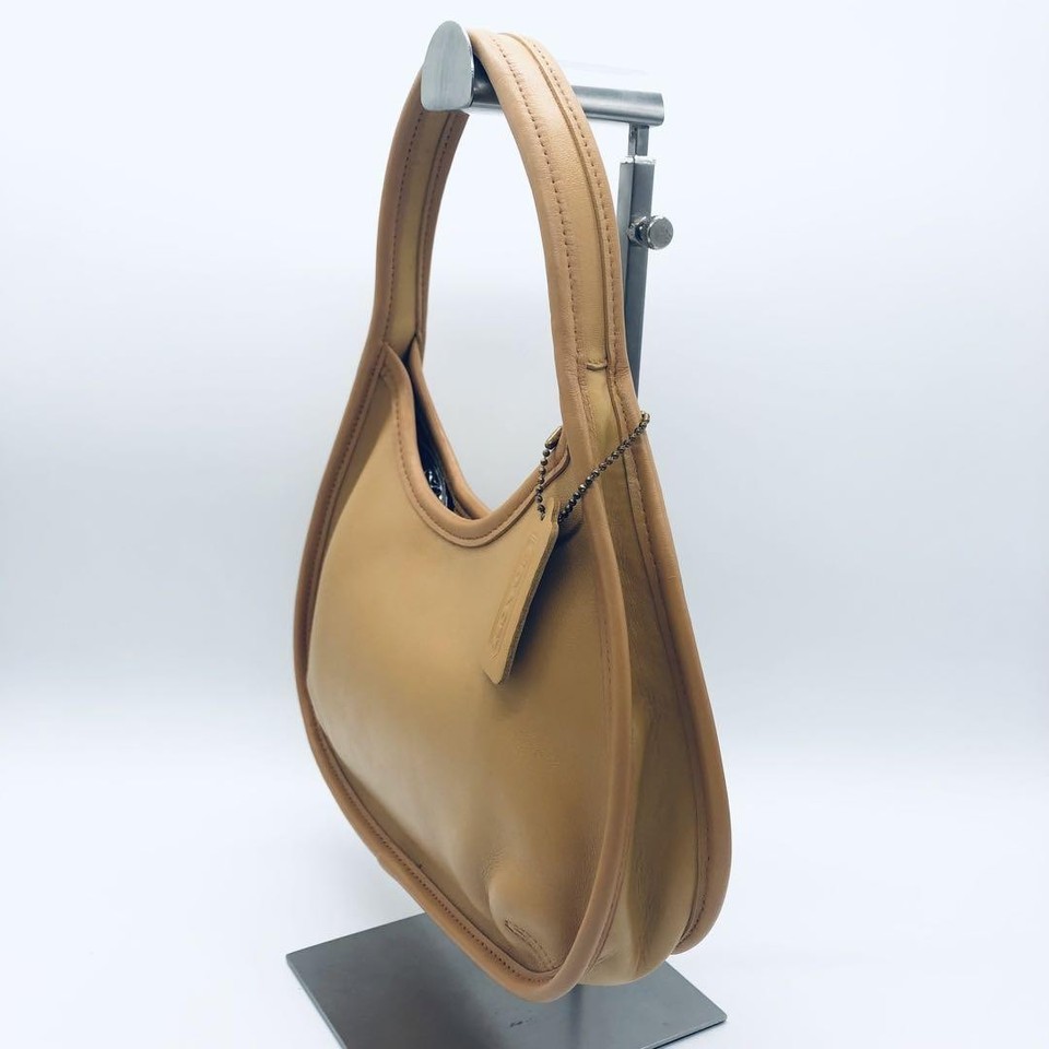 Old Coach 9027 Ergo Shoulder Bag Camel Leather Vintage Yellow | eBay