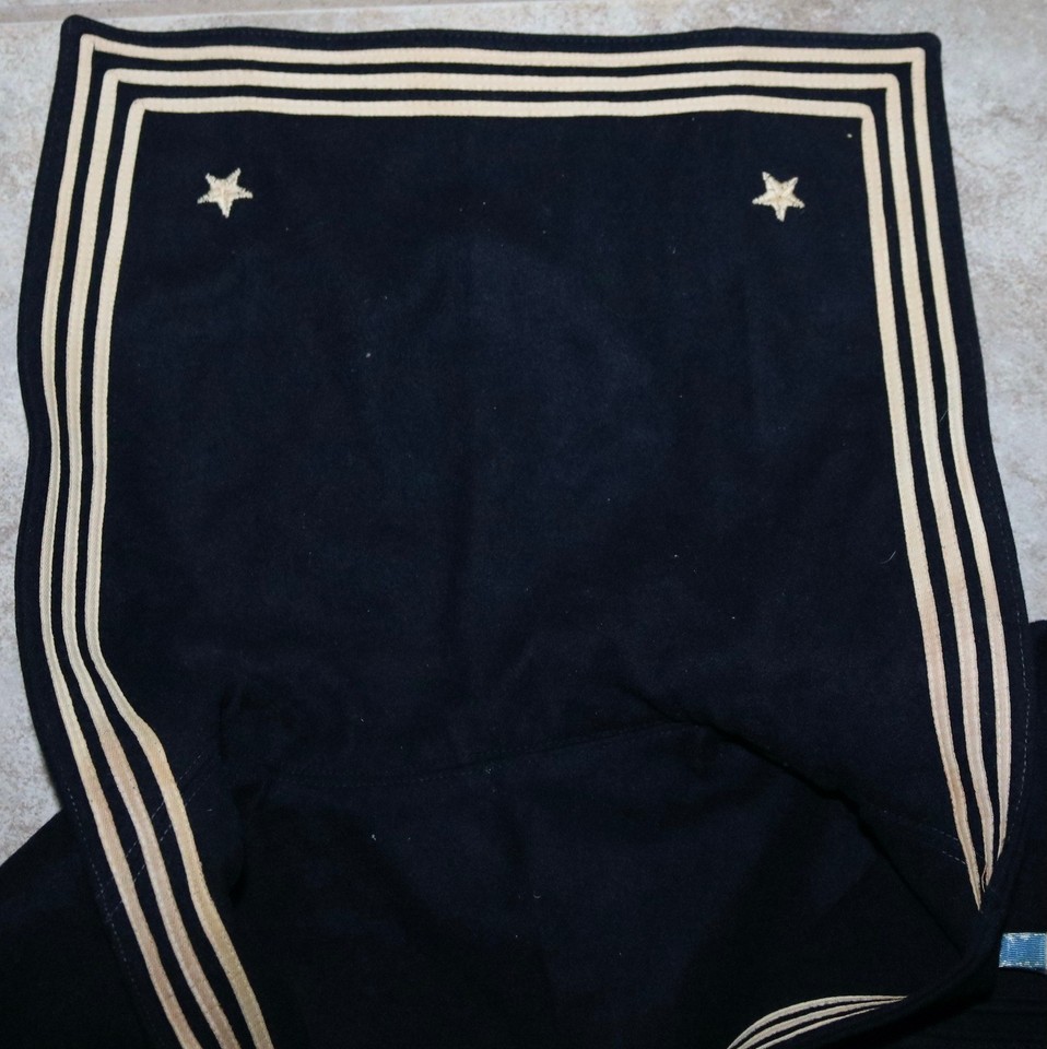 VTGE WWII US NAVY SAILORS CRACKER JACK UNIFORM TOP 2ND CLASS 5 HASH ...