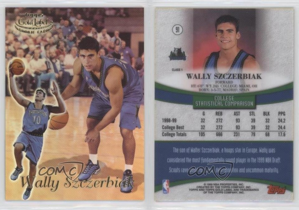 1999-00 Topps Gold Label Class 1 Wally Szczerbiak #91 Rookie RC 0qr0 | eBay
