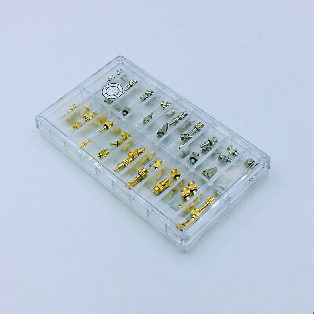 54Pcs 9 Sizes Steel Button Drive In Watch Pusher Flat Head Push Type ...