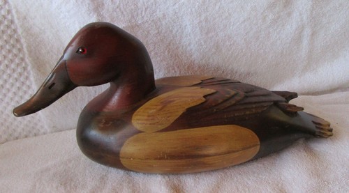 1982 Tom Taber Wood Canvasback Duck Decoy Medallion Series approx 17 ...