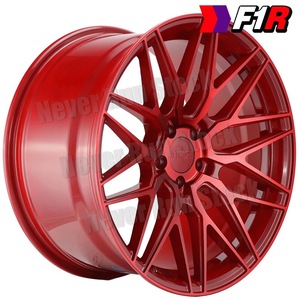 F1R F103 18x8.5 5x114.3 +38 OFFSET CANDY RED 20 MESH SPOKES SPORT 4 ...