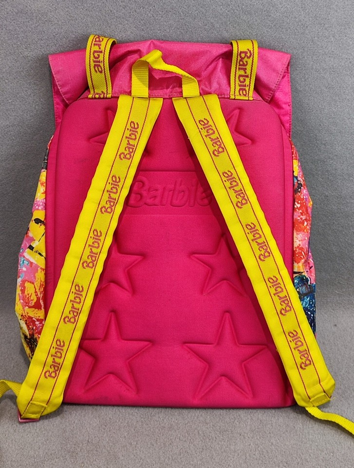 Barbie School Backpack Roller Skates U.S.A. USA Pink Yellow Vintage New ...