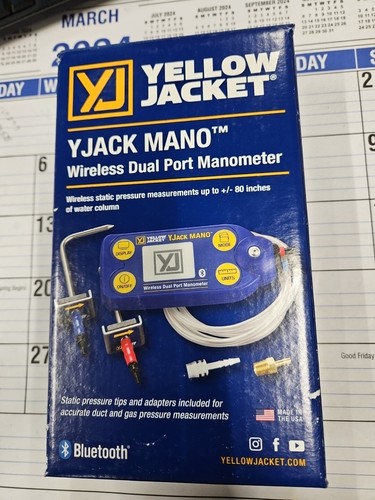 YELLOW JACKET YJACK MANO WIRELESS DUAL PORT MANOMETER 67068 | eBay