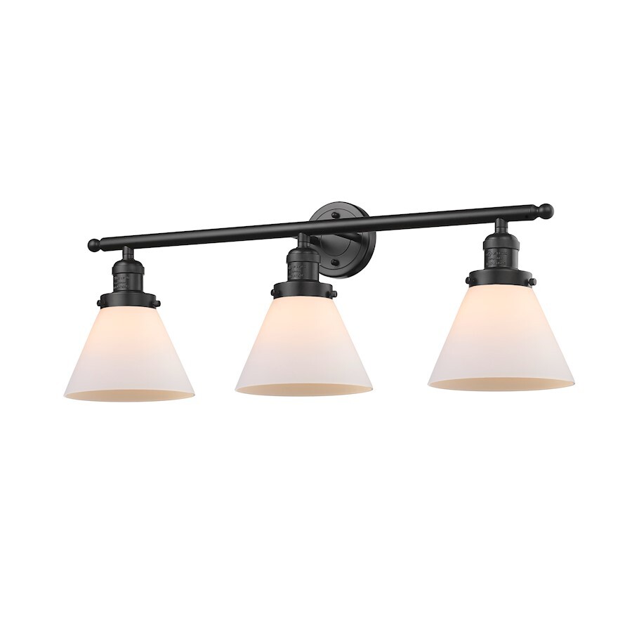 Innovations 3 Light Large Cone Bathroom Fixture in Oiled Rubbed Bronze ...