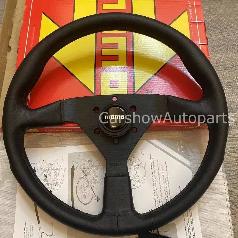 MOMO MonteCarlo14' 350mm Genuine Leather Thickened Spoke Steering Wheel ...