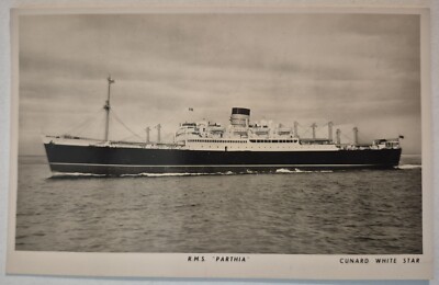 Vintage Postcard RPPC RMS Parthia Cunard White Star Ship Steamship ...