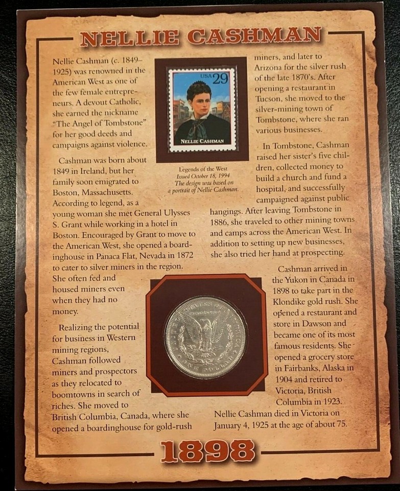 1898 O BU/UNC Morgan Silver Dollar - PCS LEGENDS OF THE WEST "Nellie ...