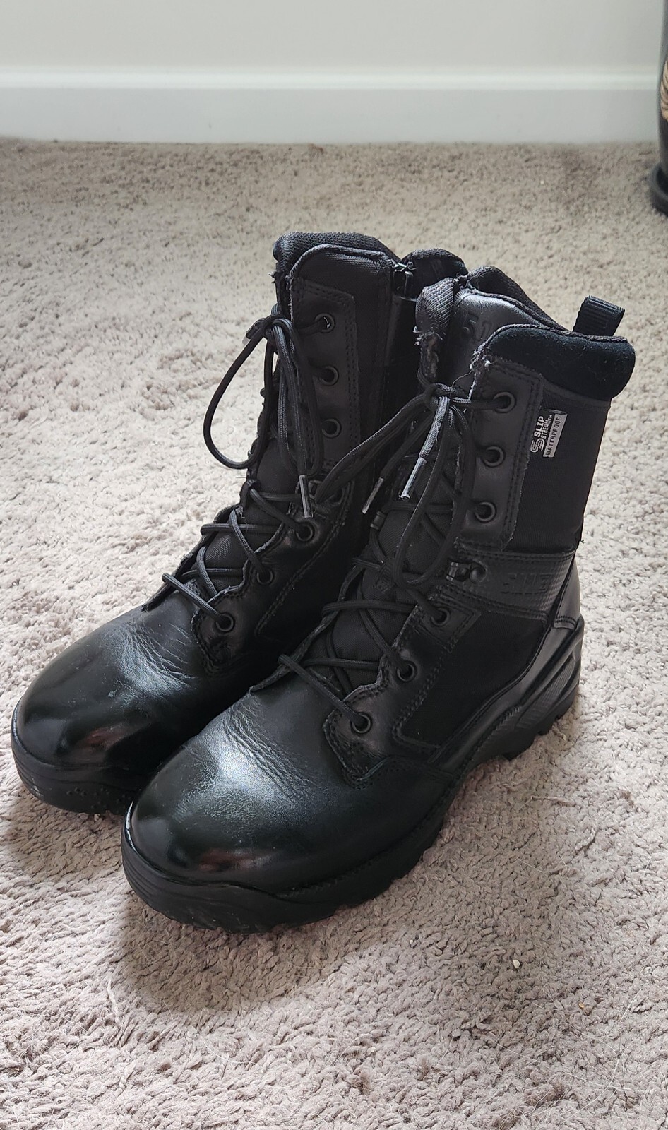 5.11 Tactical ATAC 2.0 8-Inch Storm Boots, US10, Slip-Resistant, Black ...