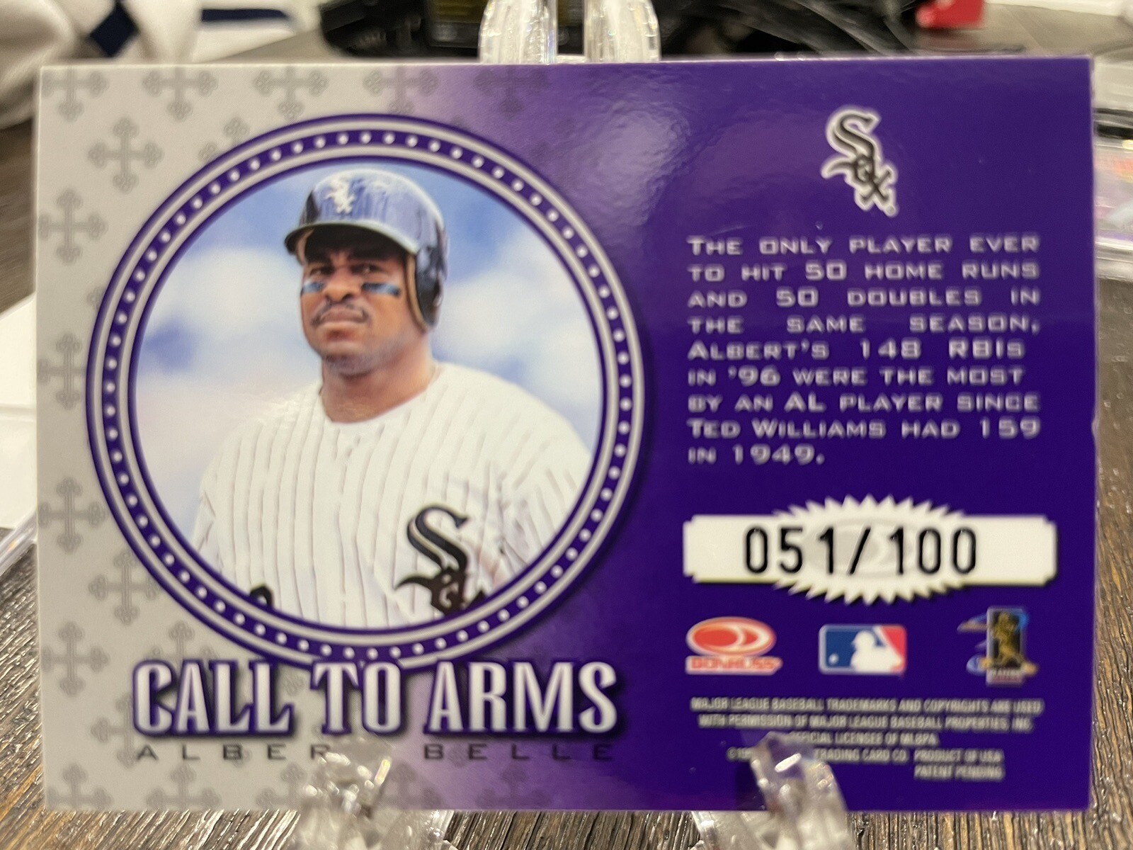 Albert Belle Chicago White Sox 1997-1998 Donruss Crusade CTA Purple ...
