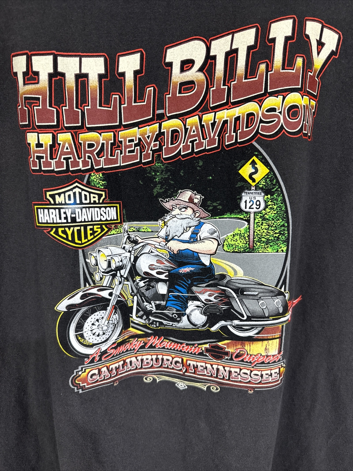 HARLEY DAVIDSON HILLBILLY GATLINBURG, TN GRAPHIC T SH… - Gem