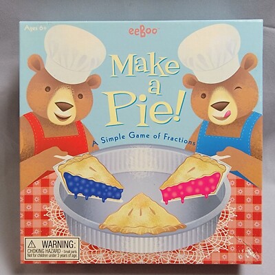 eeBoo Make A Pie Game Of Fractions 2008 Learning Educational Board Game ...