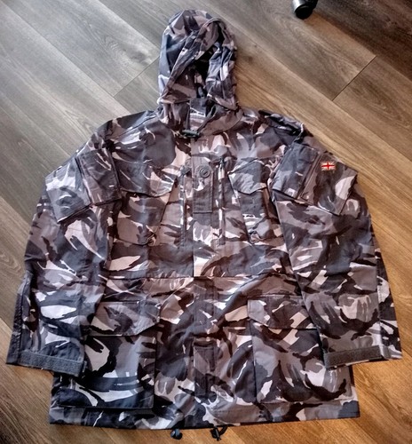 Rare Genuine British Army OPFOR blue camo Windproof Smock Combat jacket ...