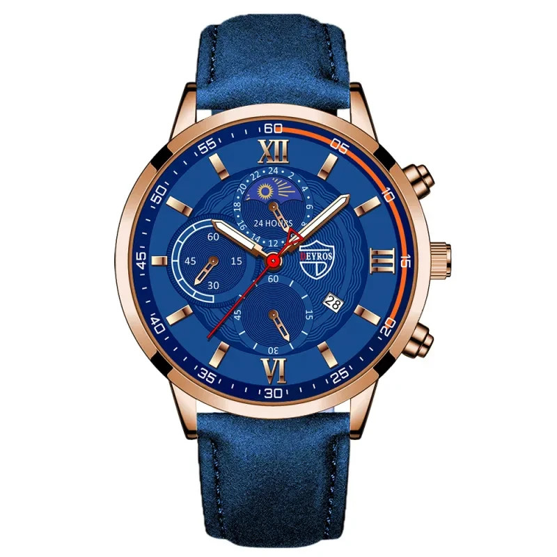 DEYROS Men's Watch Quartz Luxury Automatic Calendar Luminous | eBay